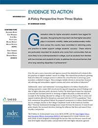 Evidence to Action: A Policy Perspective from Three States