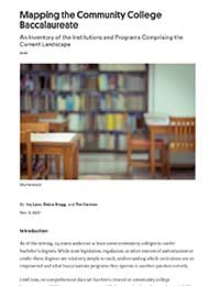Mapping the Community College Baccalaureate