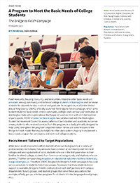 A Program to Meet the Basic Needs of College Students